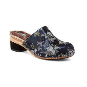 Jambu | Shoes | Jambu Monaco Floral Leather Mule Clogs Dark Navy | Poshmark